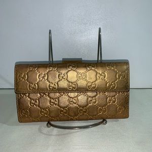 Gucci Bags | Gucci Gc Monogram Canvas Leather Bifold Wallet | Poshmark